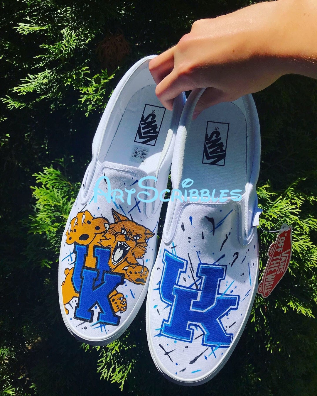 Custom Splatter Paint Sports Slip-on Vans - Etsy