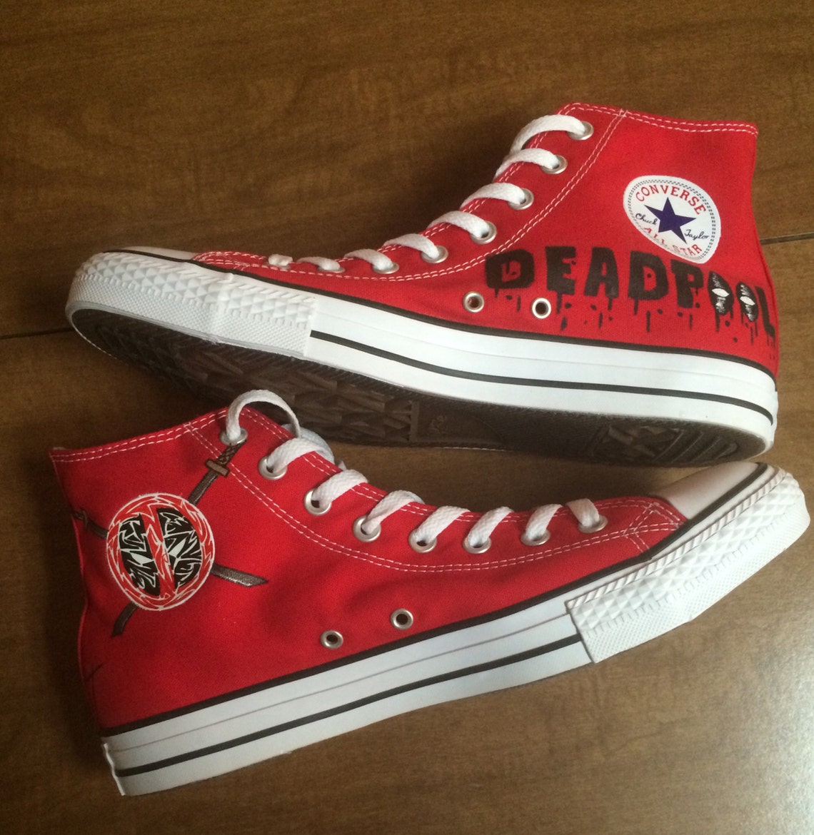 Deadpool Chibi Converse - Etsy