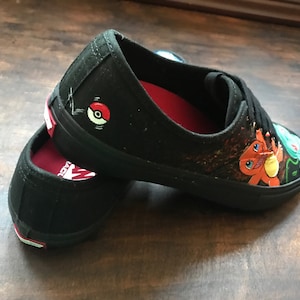 Custom Pokemon Lace up Vans - Etsy