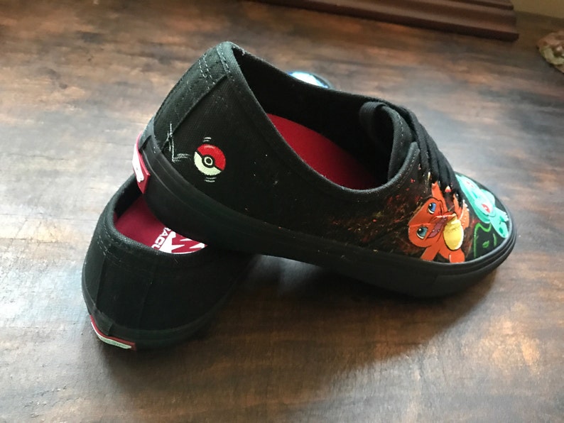 Custom Pokemon Lace up Vans | Etsy
