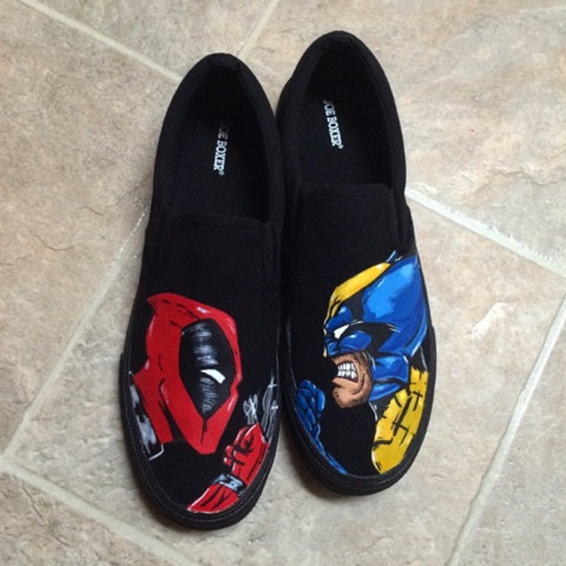 Custom Deadpool/Wolverine Shoes | Etsy