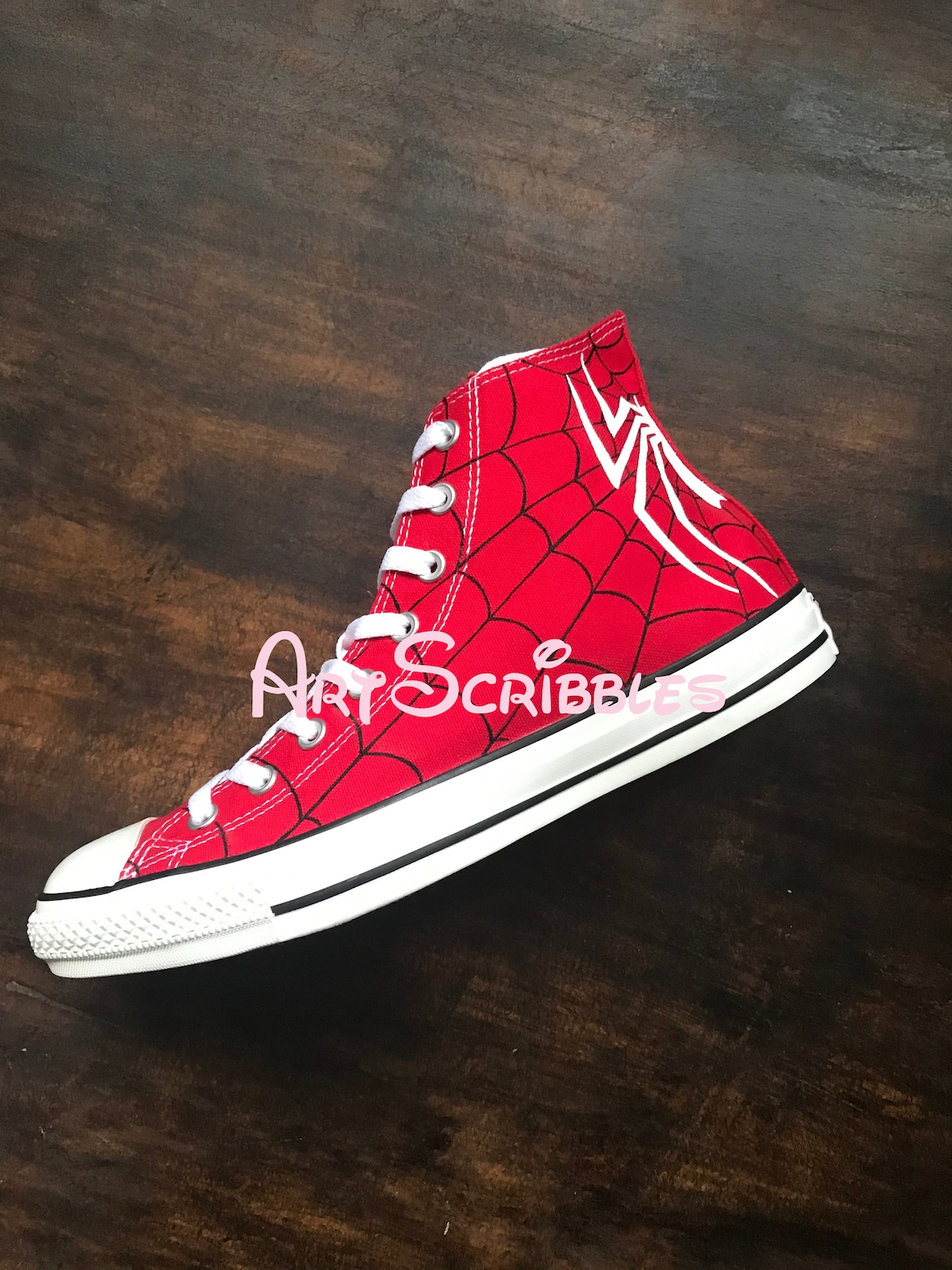 Custom Spiderman Logo Adult Converse - Etsy