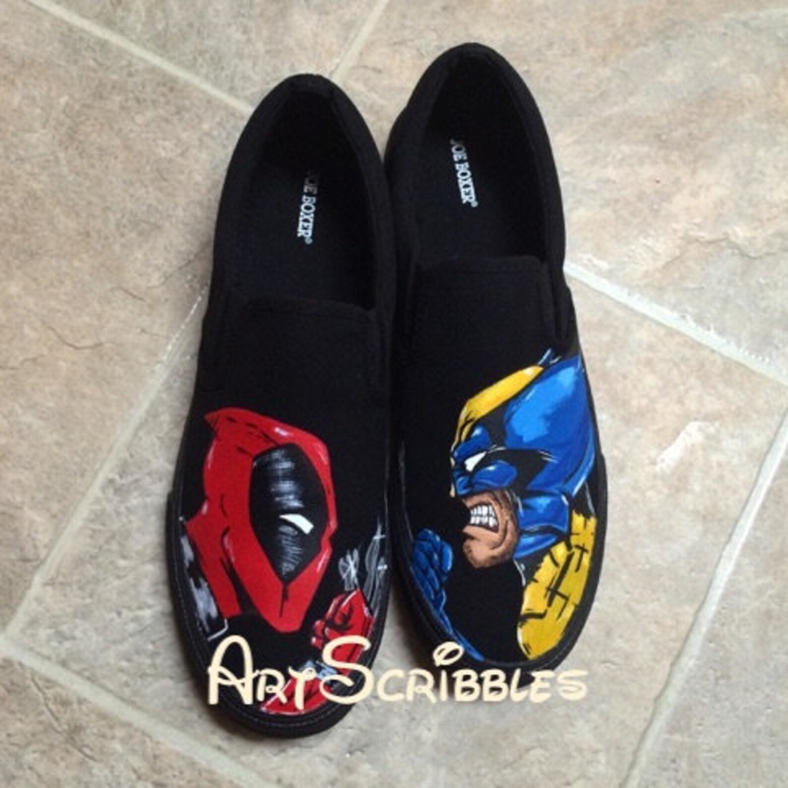 Custom Deadpool/wolverine Shoes - Etsy