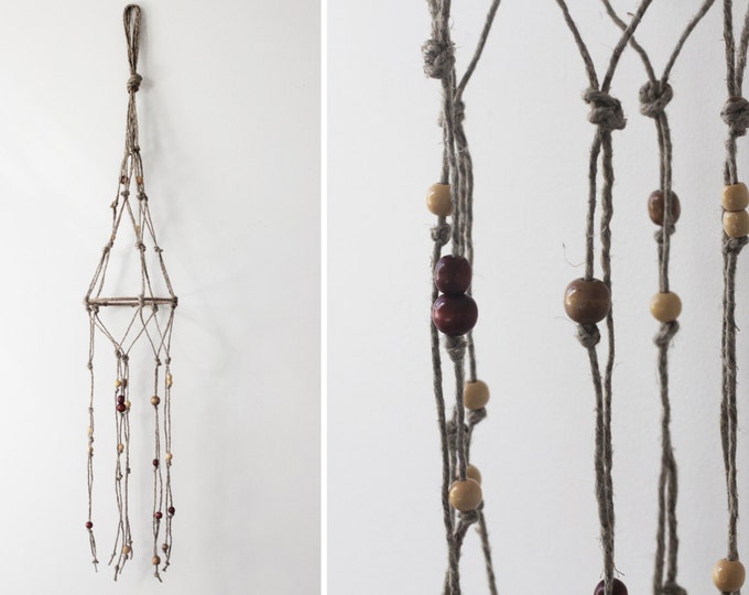 Hemp Beaded Macrame Hanging - Etsy