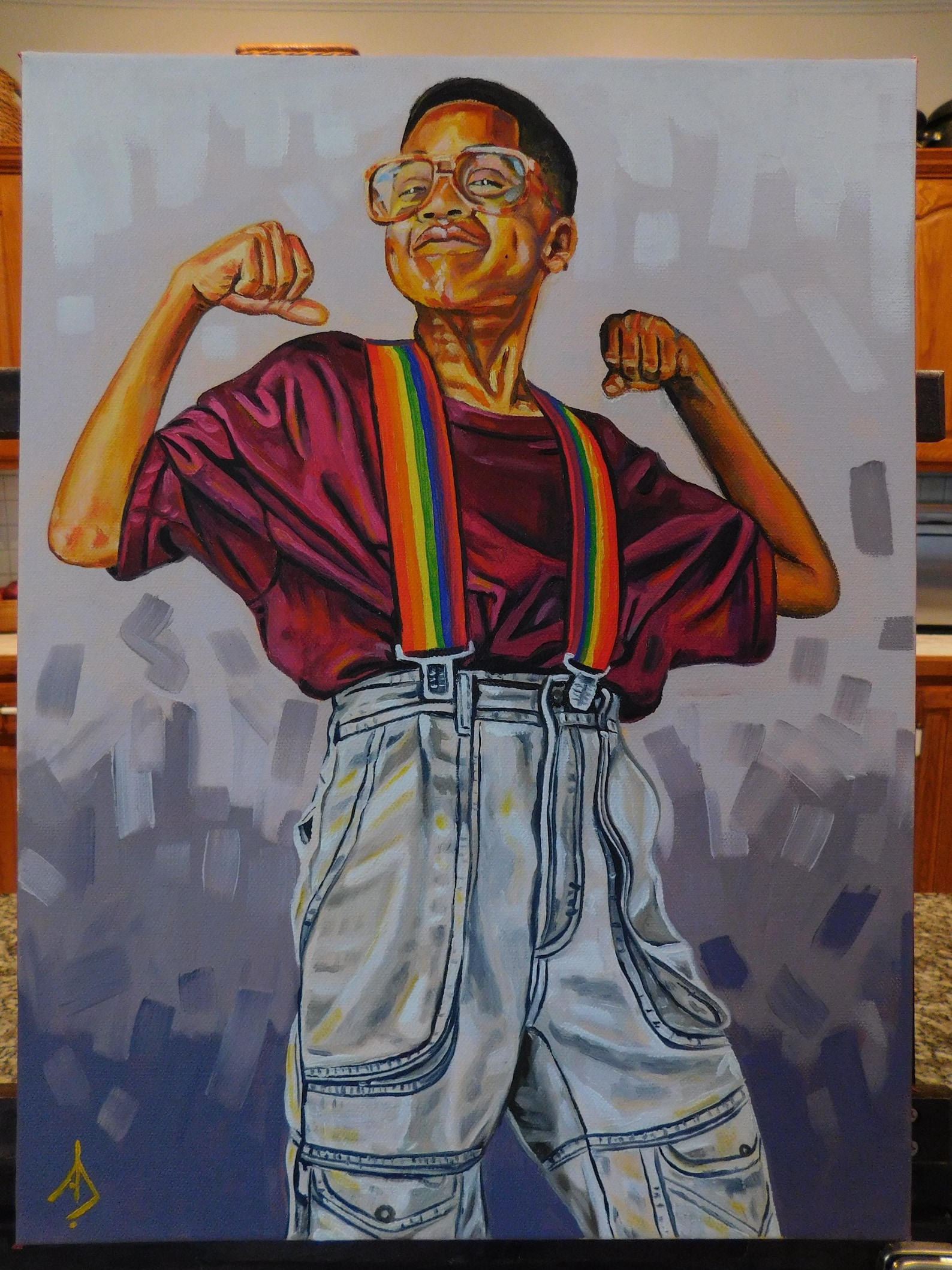 Steve Urkel Oil Painting 12x16" - Free Shipping USA - Etsy