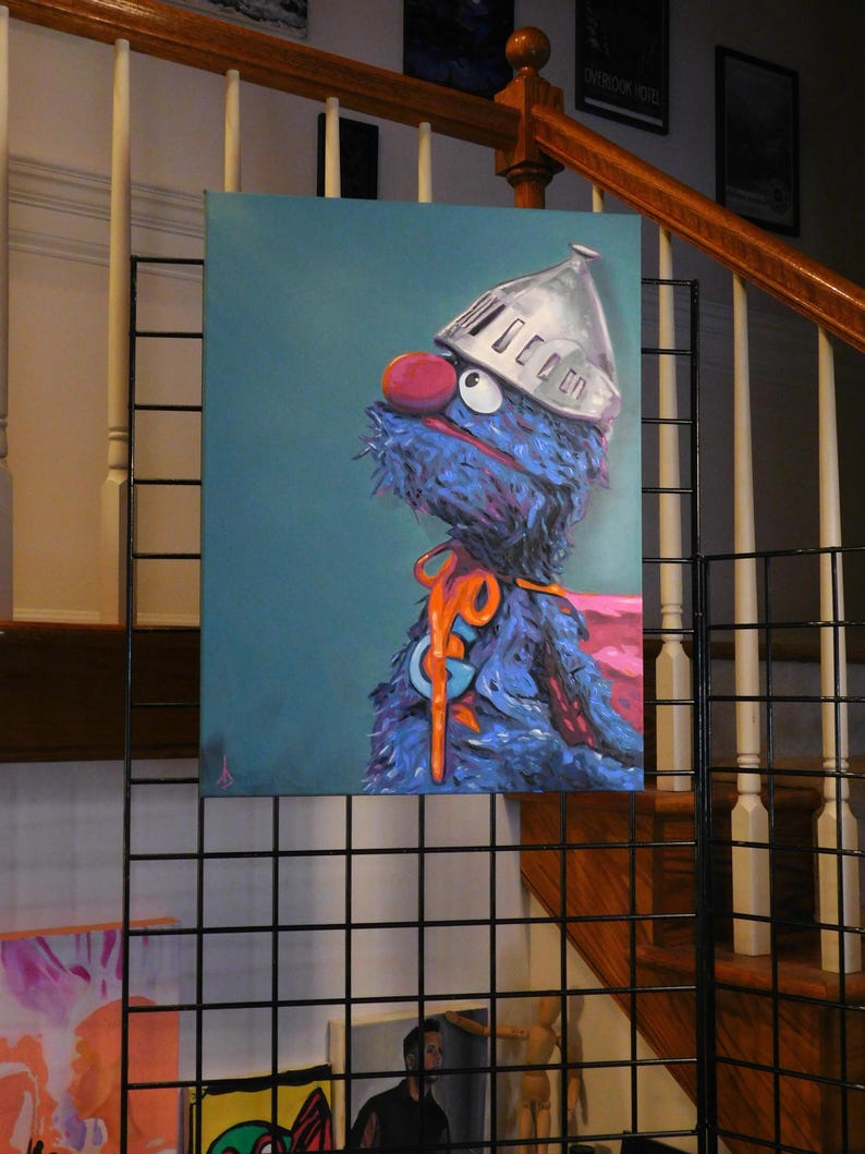 18x24" Super Grover Oil Painting on Gallery Wrapped Canvas – One of One ...