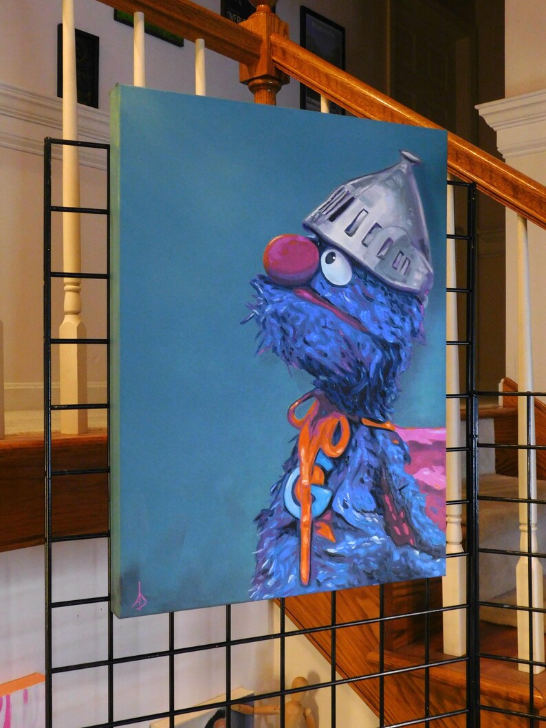 18x24" Super Grover Oil Painting on Gallery Wrapped Canvas – One of One ...