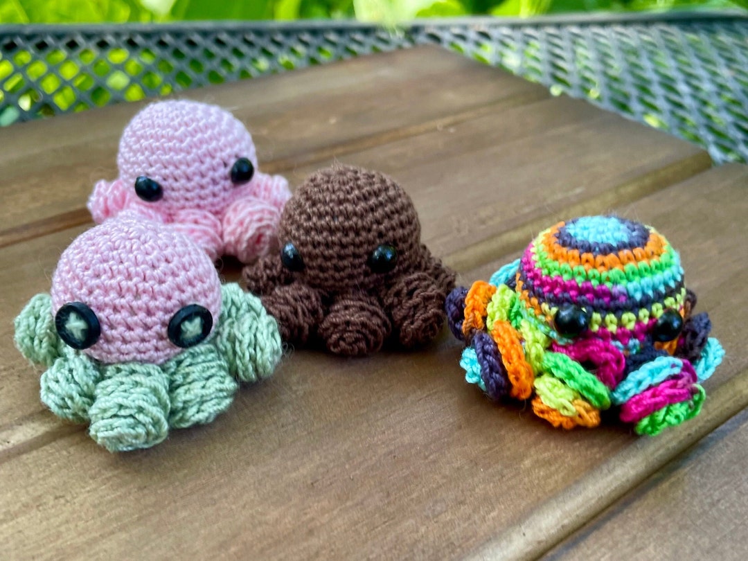 Mini Crochet Octopus Pocket Size Cute Gift Desk - Etsy