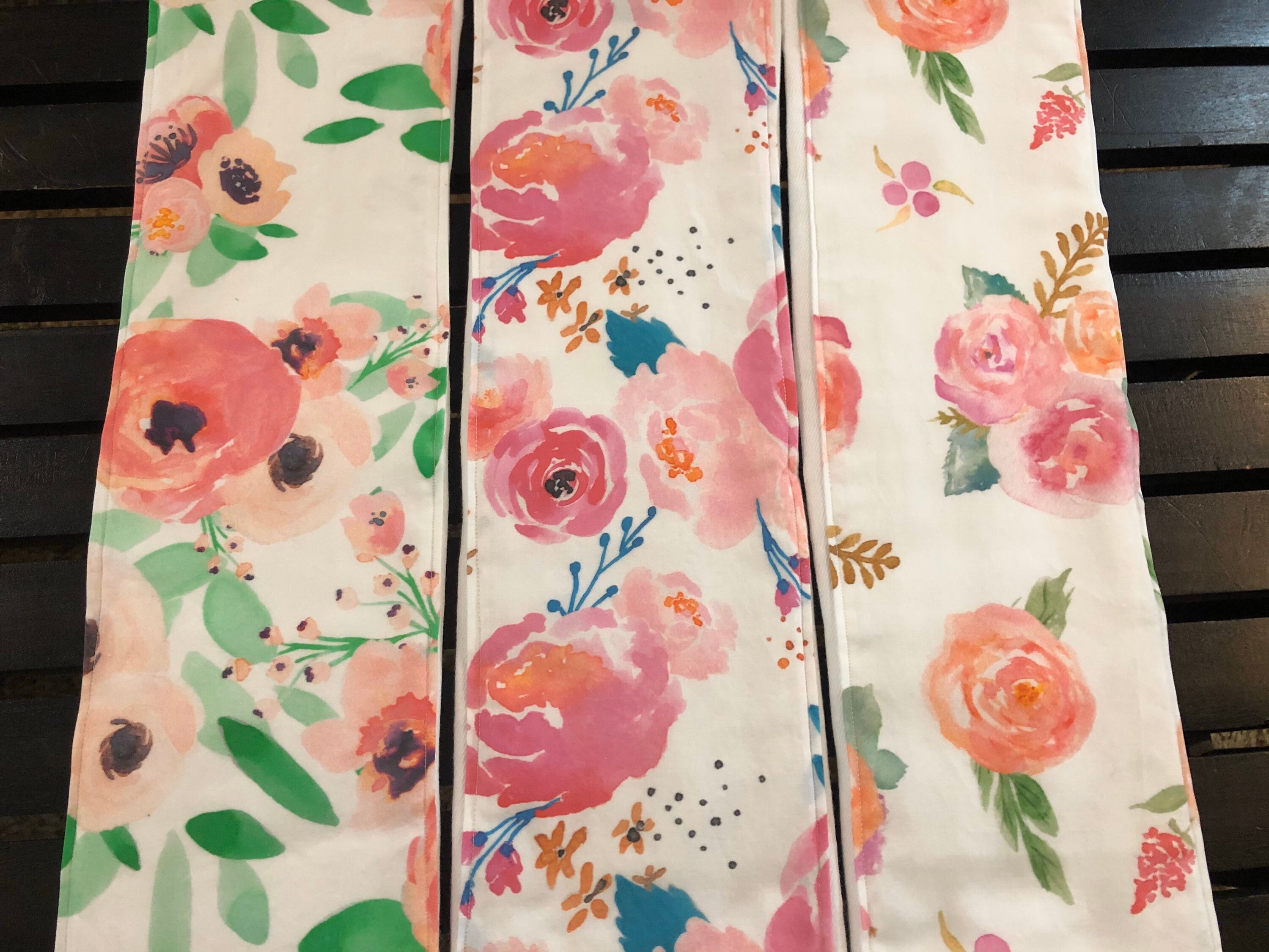 Watercolor Floral Indie Bloom Baby Girl Burp Cloth Set on DSQ - Etsy