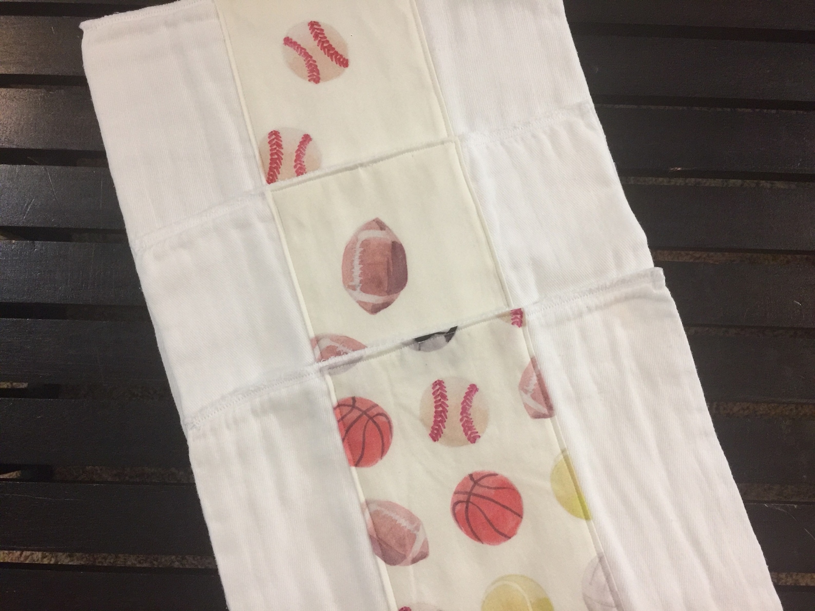 Watercolor Vintage Sports Balls Baby Boy Burp Cloth and Bib - Etsy