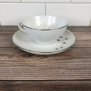 Vintage Creative Platinum Starburst Teacup and Saucer ~ Made in Japan ...