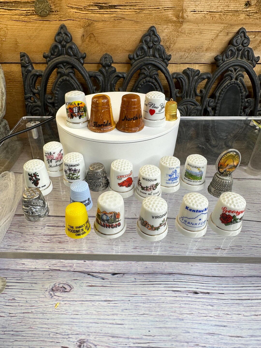 Lot of 21 Vintage Thimbles Ceramic Advertisement - Etsy
