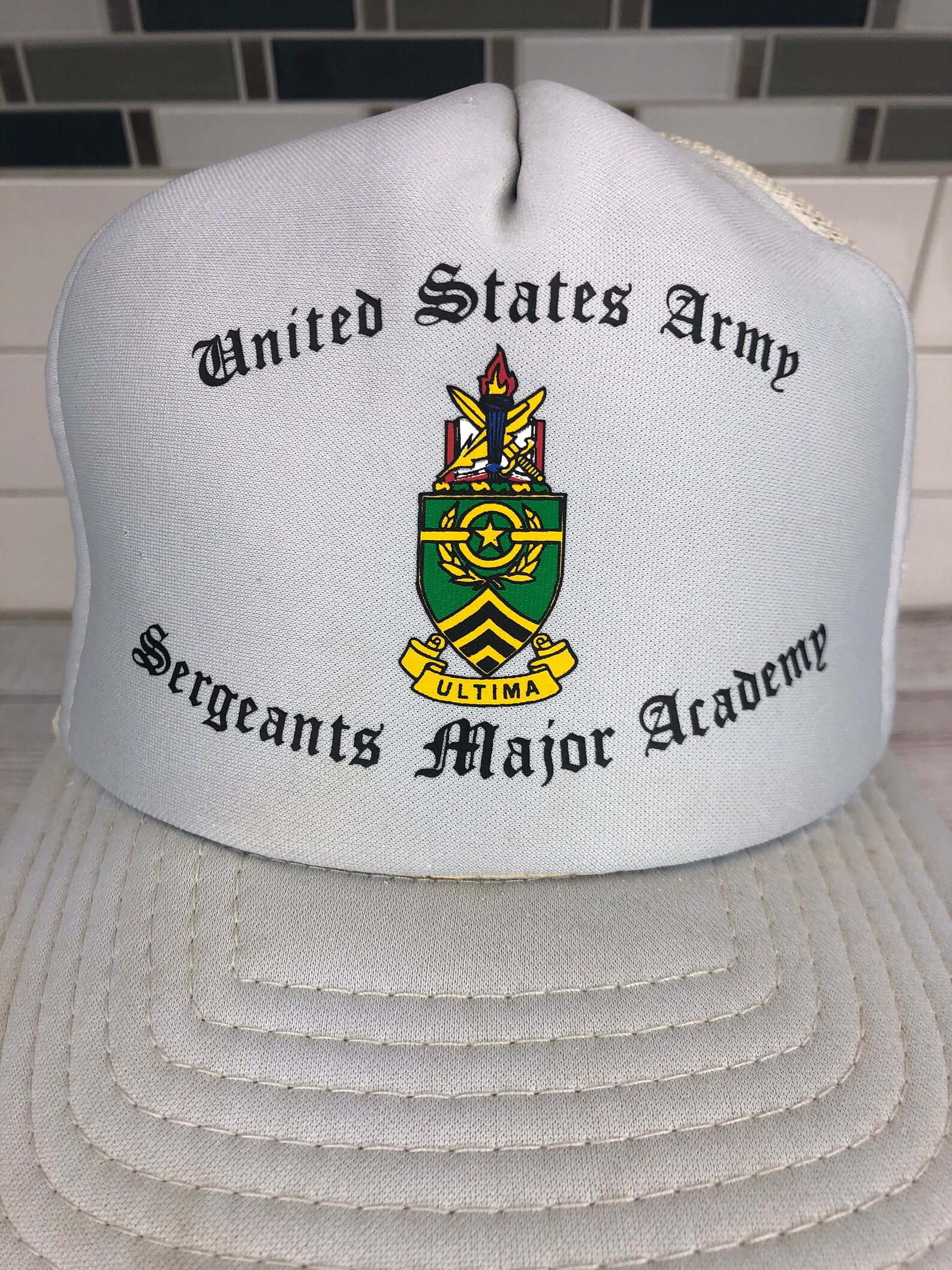 Vintage United States Army Sergeants Major Academy Cap Hat - Etsy