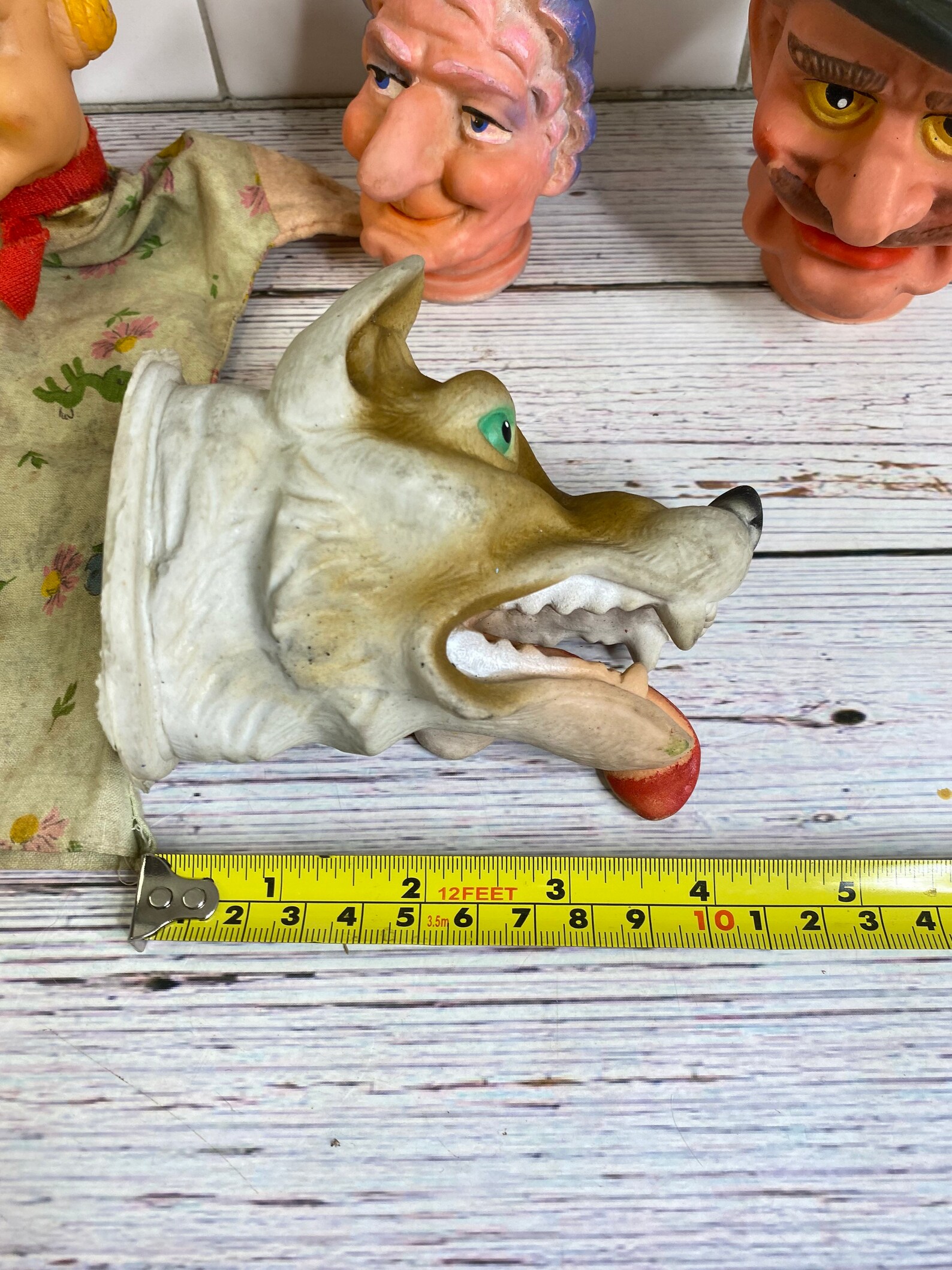 Vintage German Hand Puppet Rubber Heads Little Red Riding - Etsy