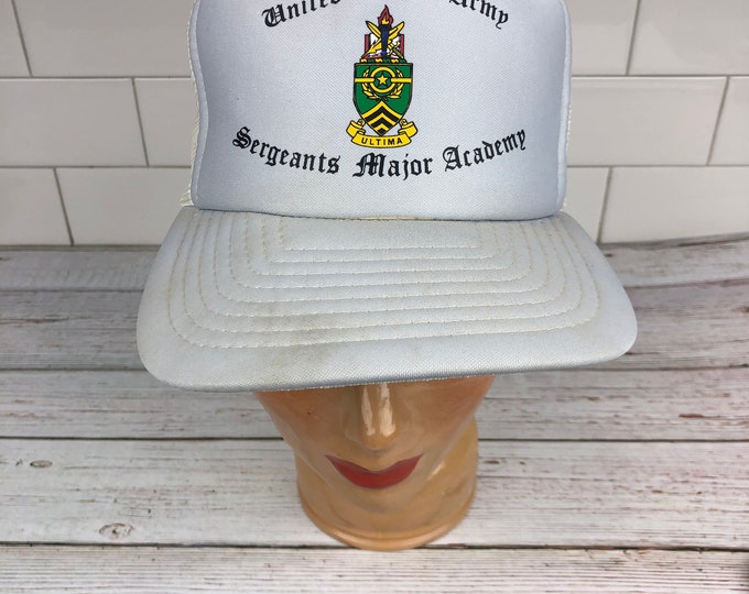 Vintage United States Army Sergeants Major Academy Cap Hat ~ Adult ...