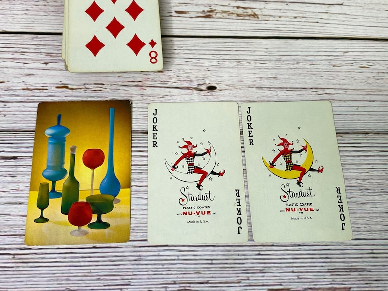Vintage Colored Glass Playing Cards 2 Complete Decks W - Etsy