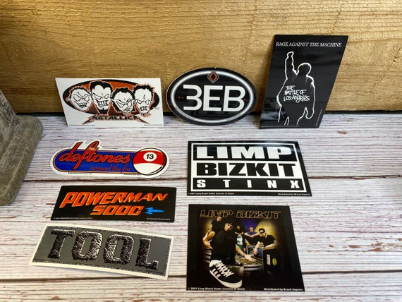 1 Vintage Band Sticker Decal Metallica Deftones Powerman - Etsy