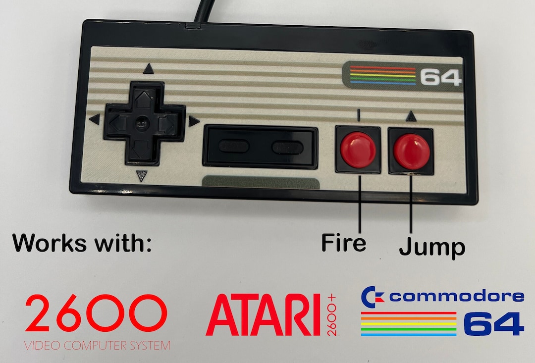 Commodore 64 Atari 2600 2600+ Controller Control Pad Gamepad Joystick ...