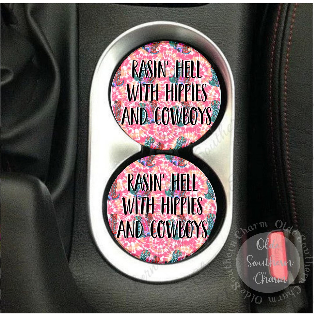 Raisin’ Hell Car Coasters - Etsy