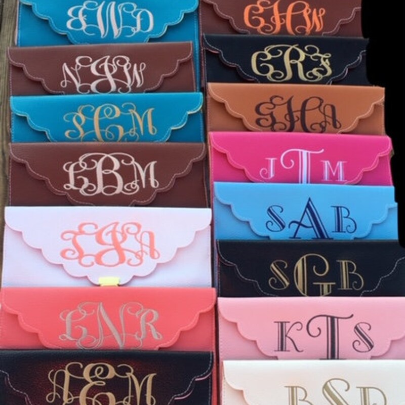 Monogram Clutch - Etsy