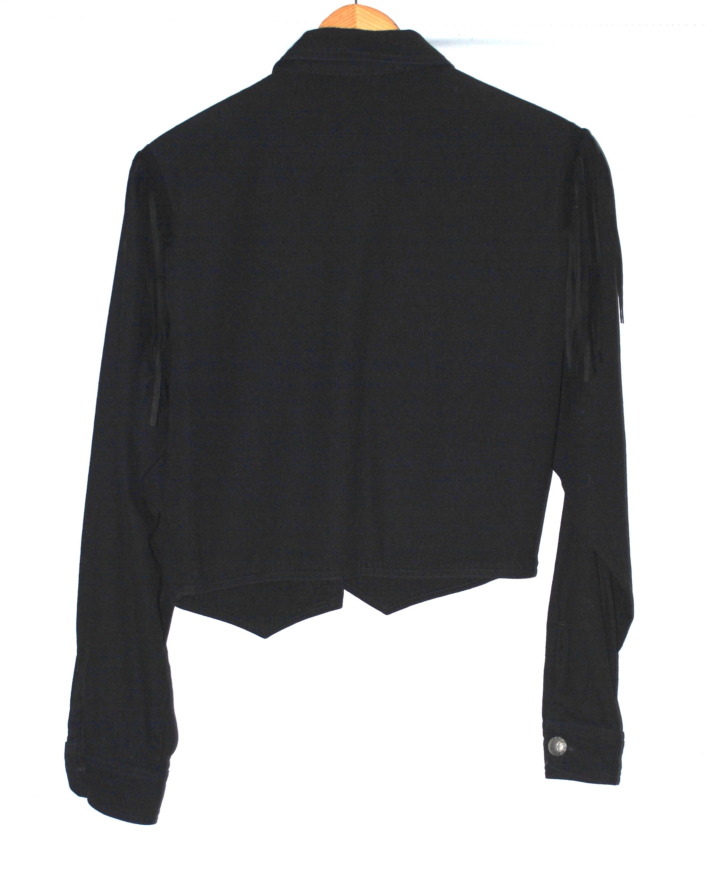 Double D Ranch Wear Cavalry Style Fringed Black Cropped Western Jacket ...