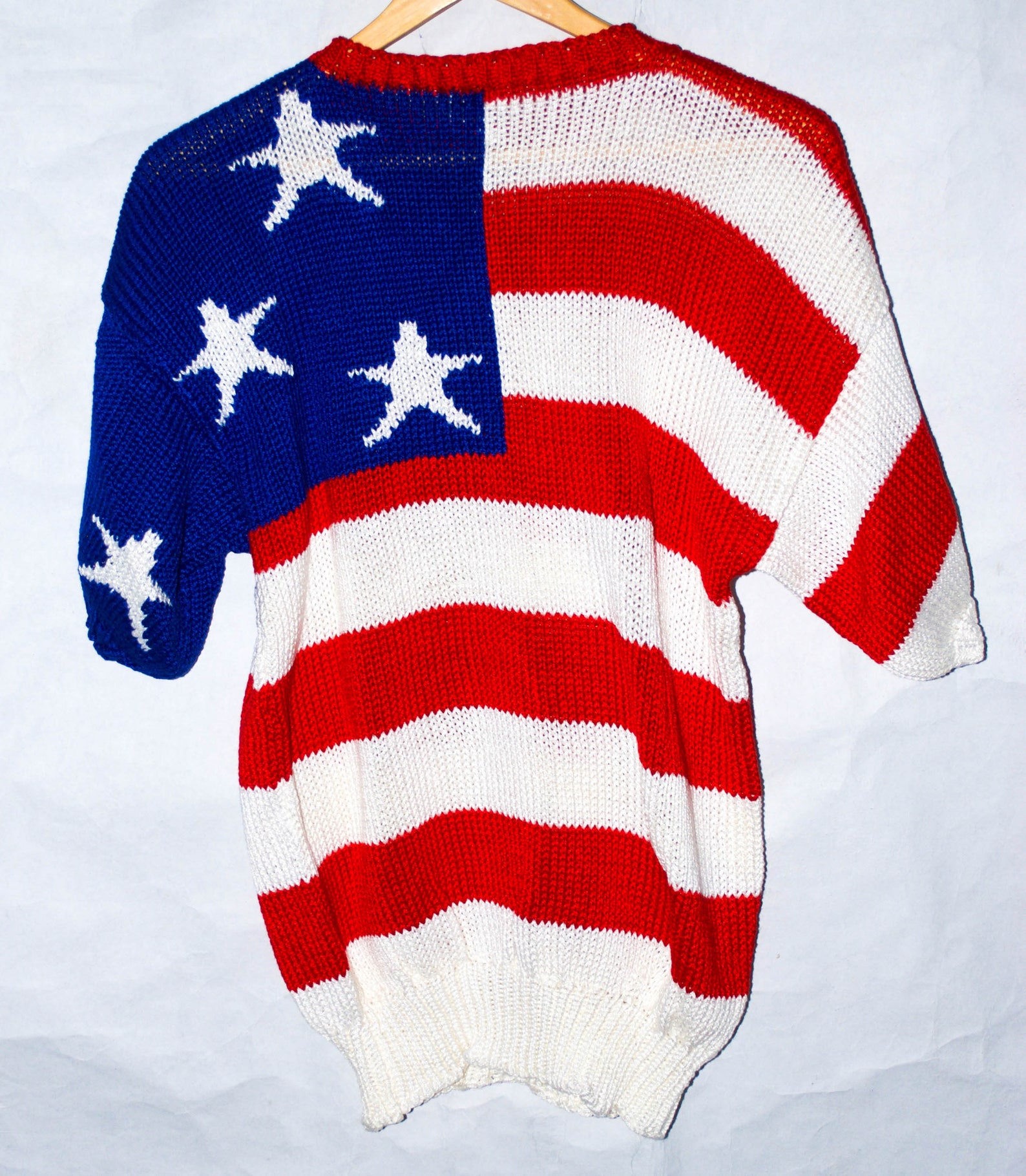 Vintage Deadstock 1990 American Flag Handloom Sweater. Size S. - Etsy