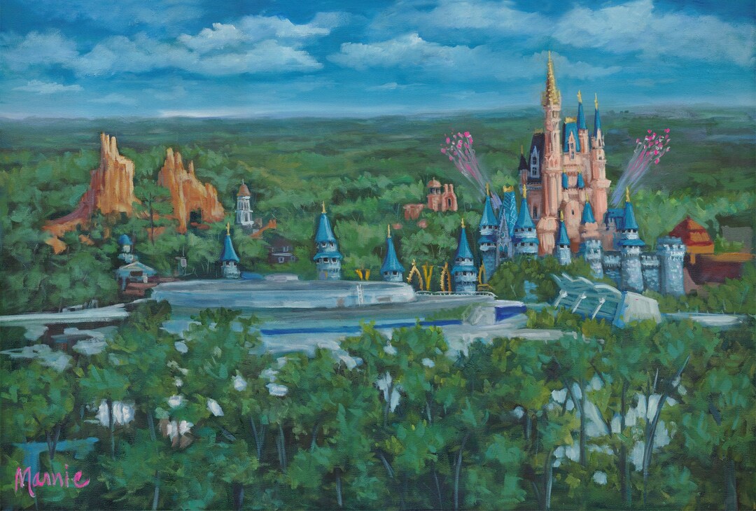 Afternoon delight, painting,landscape, art, disneyworld landscape ...