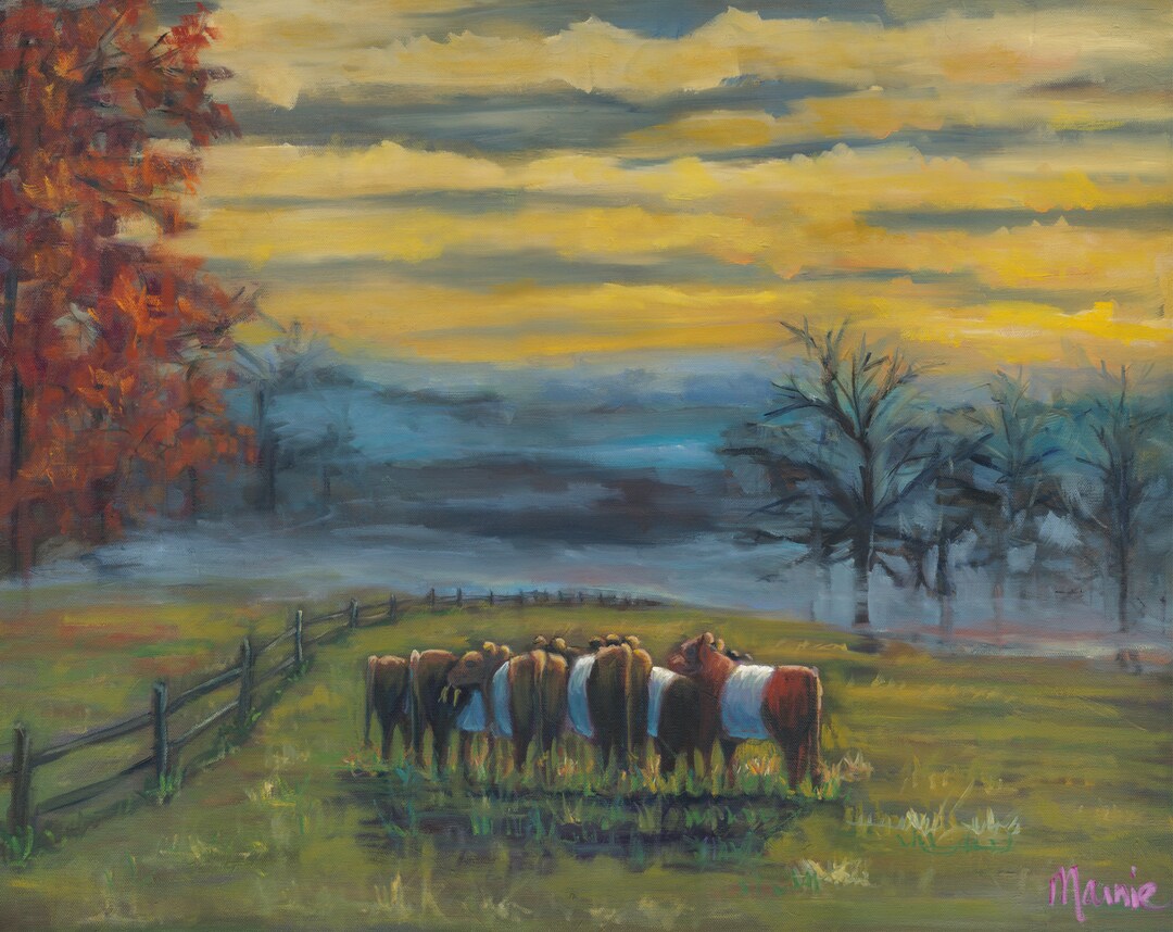 Huddle, Original Oil Painting, Farmhouse Style Art, French Country ...