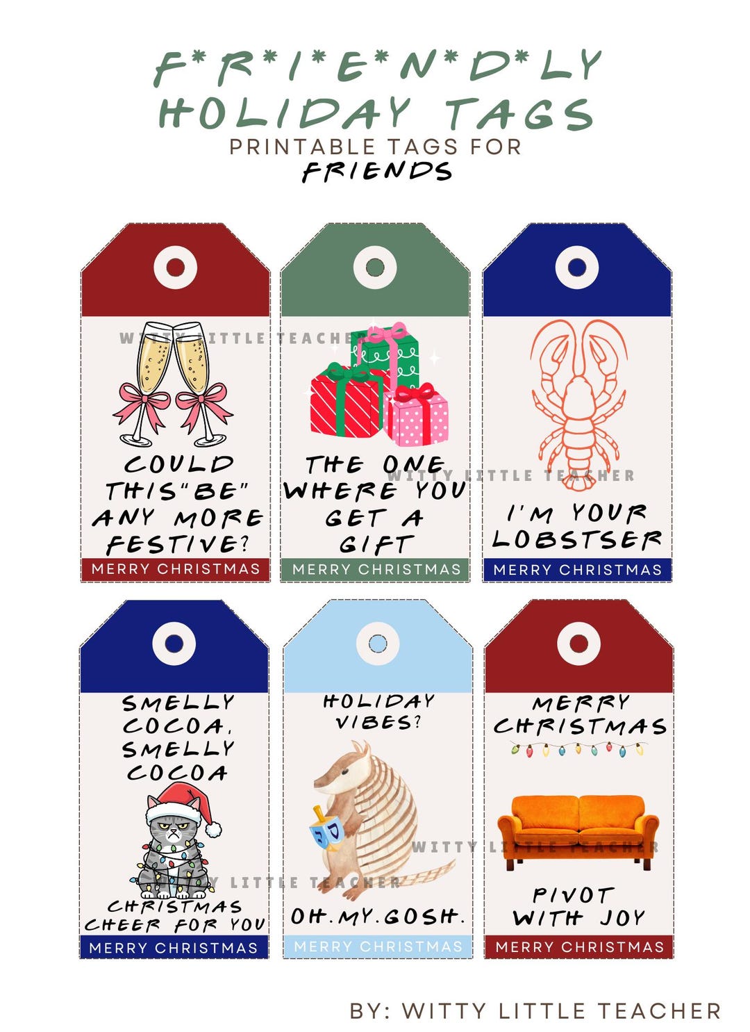 Friendly Gift Tags. Inspired by Our Favorite Amigos. - Etsy