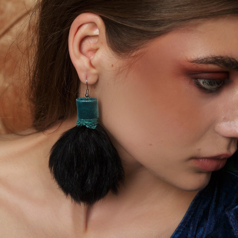 Fur Earrings - Etsy