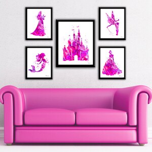 Pink Princess print Disney princess princess set Princess | Etsy