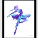 Purple Ballerina Wall Art, Purple Aqua Blue Ballerina Print Set ...