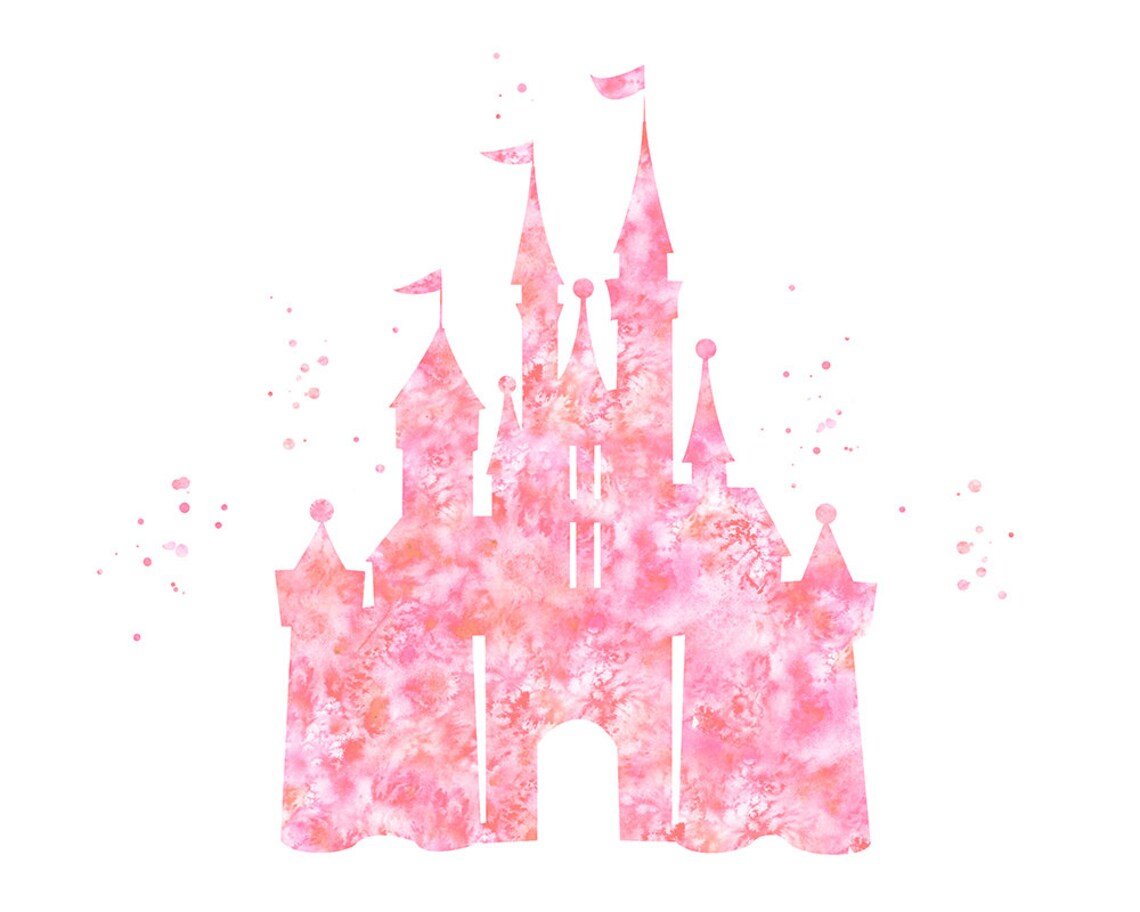 Pink Princess Print Disney Princess Coral Pink Princess Set | Etsy