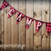 Custom Camp Banner, Vintage Camp Party, Happy Camper Lumberjack Party ...