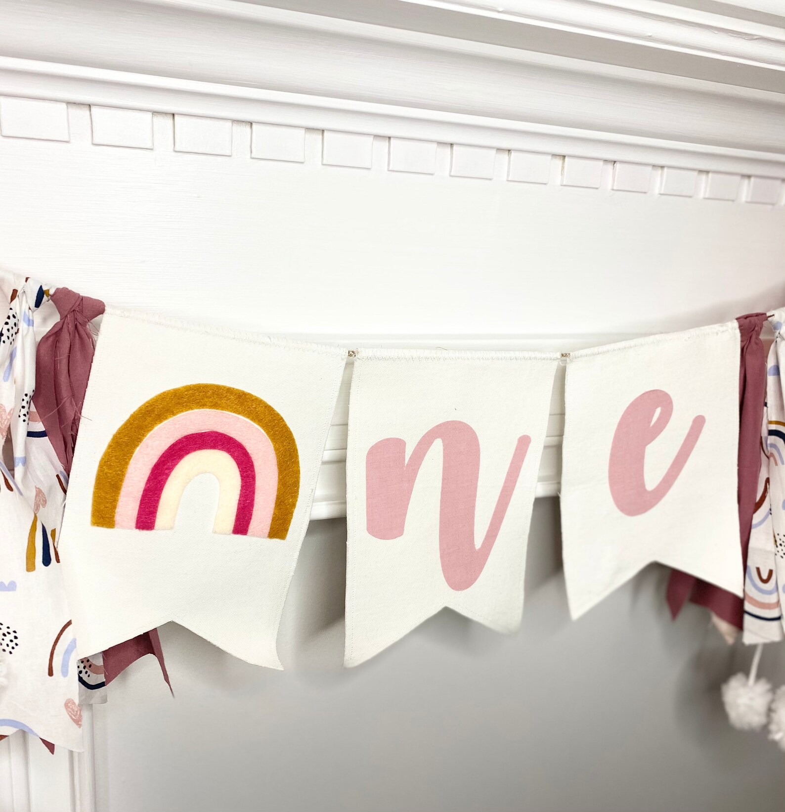 Boho Rainbow 1st Birthday One Banner First Birthday Banner 1 - Etsy