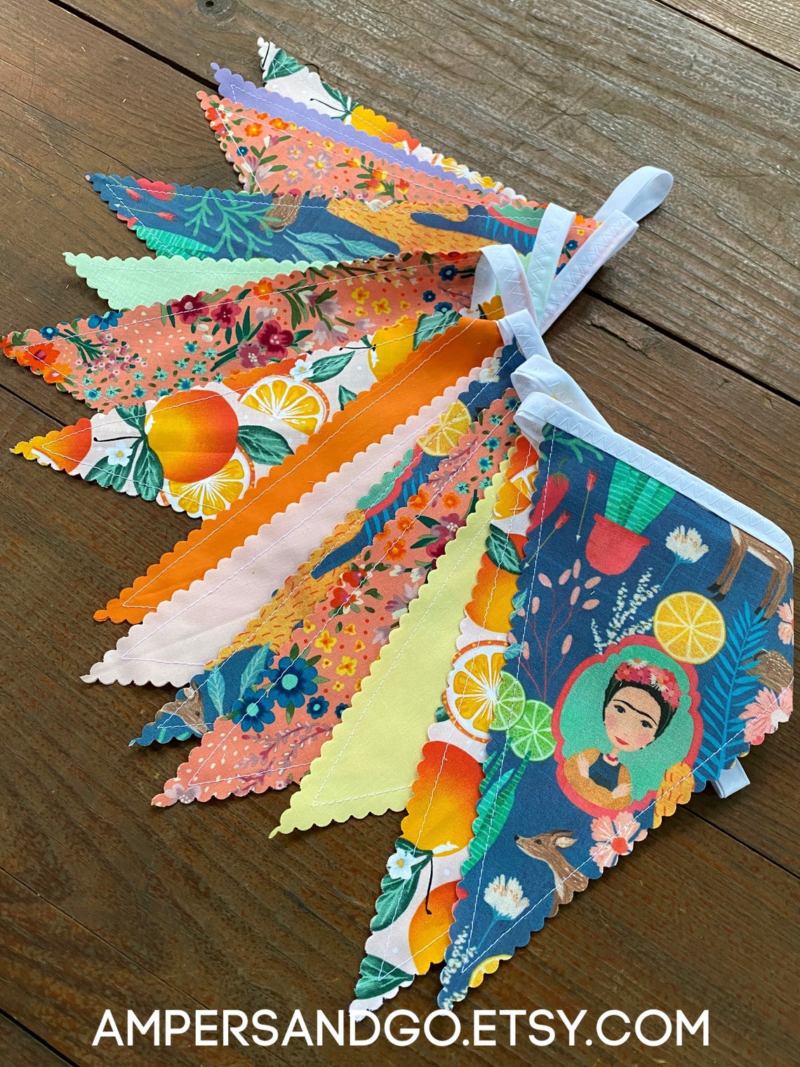 Frida Banner Fruit Floral Frida Pennant Dorm Room Decor Fabric | Etsy