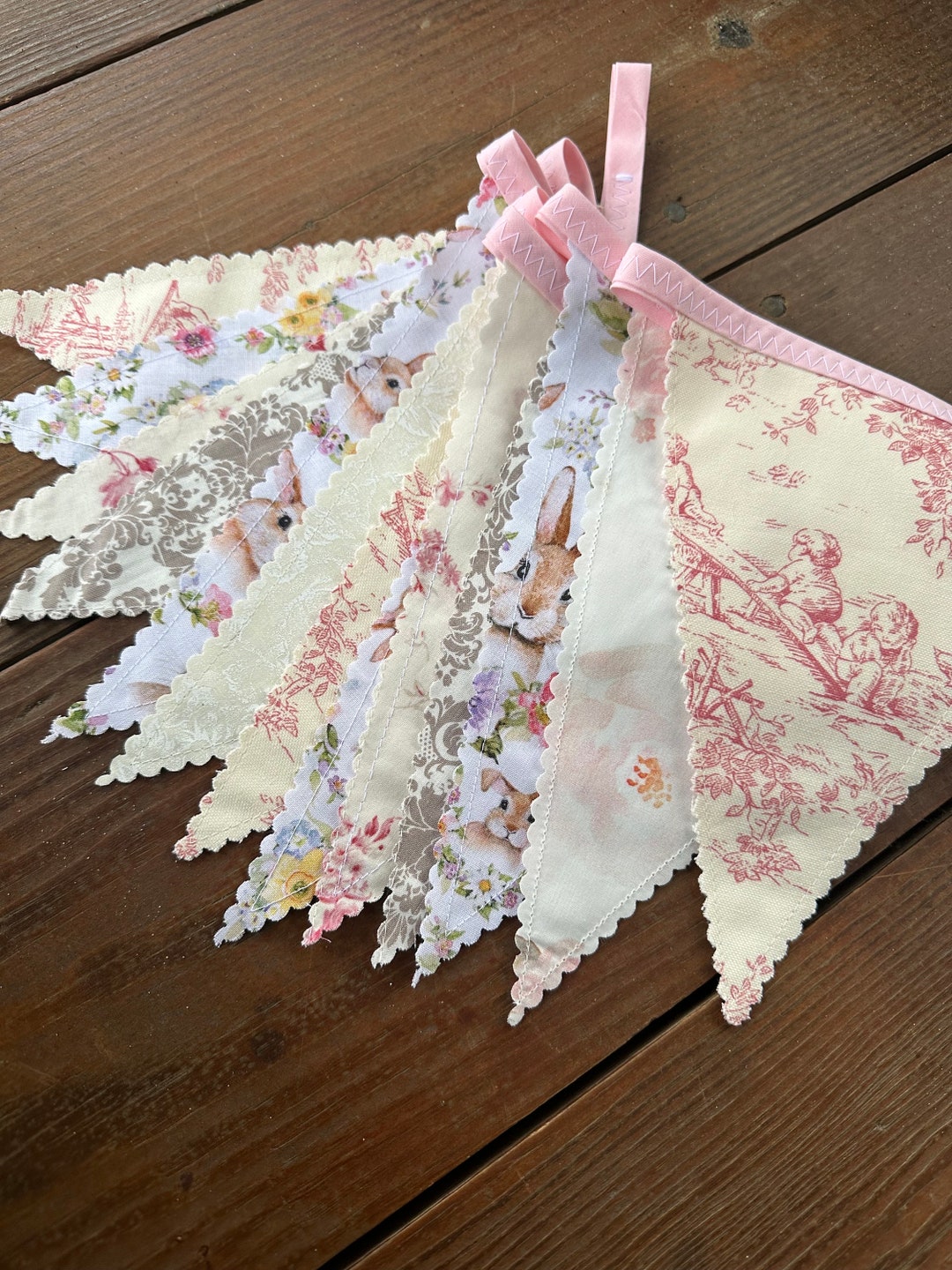 Easter Bunting Pennant Banner Pastel Easter Home Decor Vintage Easter ...