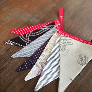 MINI Vintage Train Plane Party Banner Train Fabric Bunting Summer Flags ...