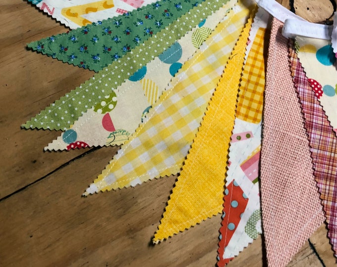 Vintage Pastel Rainbow Nursery Banner Alphabet Fabric Bunting - Etsy