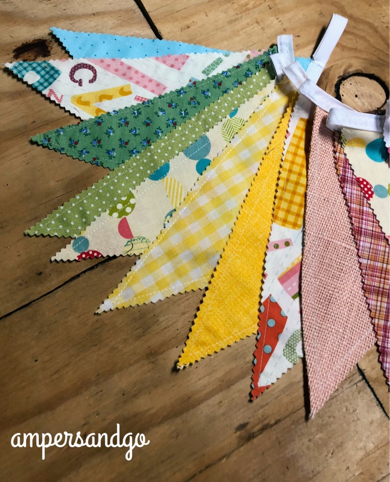 Vintage Pastel Rainbow Nursery Banner Alphabet Fabric Bunting | Etsy