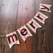 Mini Christmas Banner Merry Fabric Bunting Christmas Farmhouse - Etsy