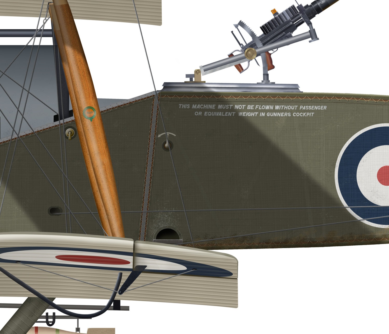 Bristol F2b Vintage Aircraft Biplane Profile Artwork A5 / A4 - Etsy España