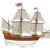 British Revenue Cutter 1799 Profile Artwork, A5 / A4 Glossy Print ...