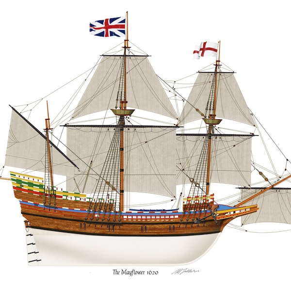 Mayflower Ship Print - Etsy