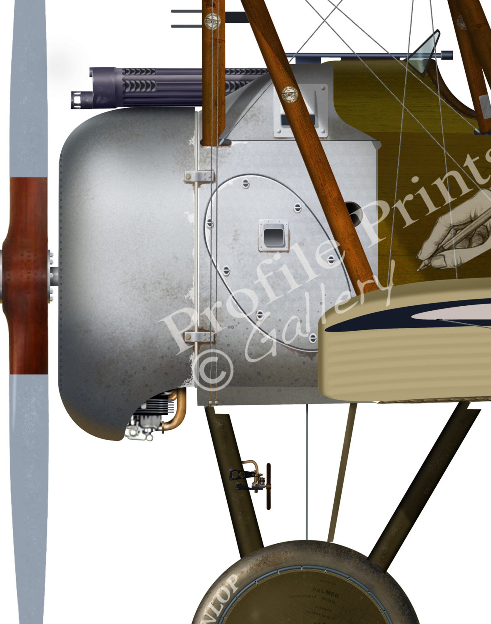 Sopwith Camel 1918 Vintage Aircraft Profile Artwork A5 / A4 | Etsy