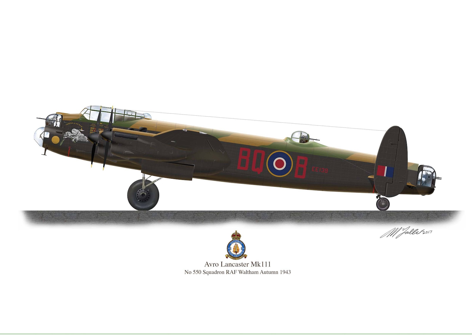 Avro Lancaster Mk III Vintage Aircraft 1943 Phantom of the Ruhr Profile ...