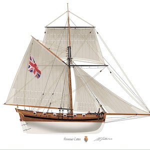 British Revenue Cutter 1799 Profile Artwork, A3 Print Maritime Art - Etsy