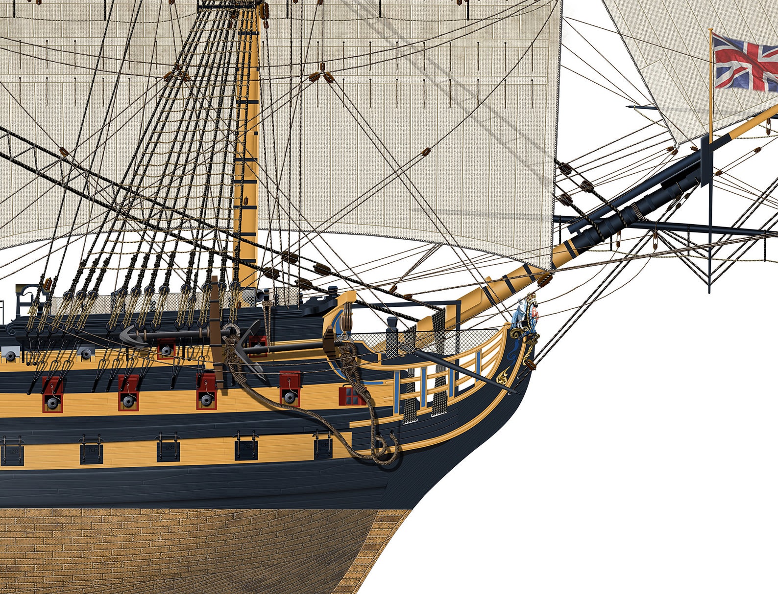 HMS Victory Print: 1805 Royal Navy Warship Profile (A5/A4) - Etsy Canada