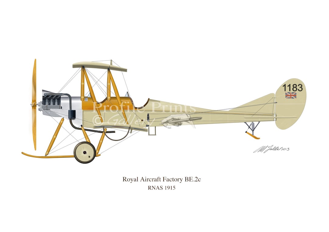 Vintage Be.2c Aircraft Print: WW1 British Biplane Art (A4/A5) - Etsy