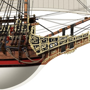 HMS Sovereign of the Seas 1637 Profile Artwork, A5 / A4 Glossy Print ...
